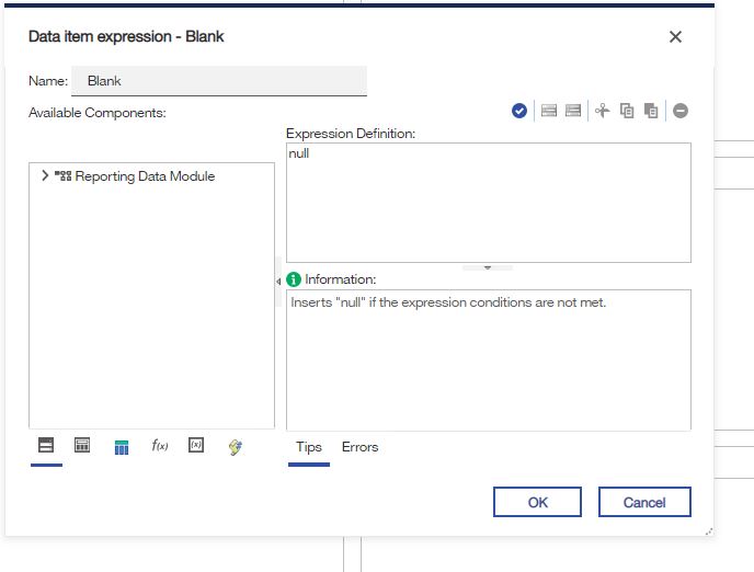 Insert Blank Column In A List Cognos 11 0 11 Cognos Analytics